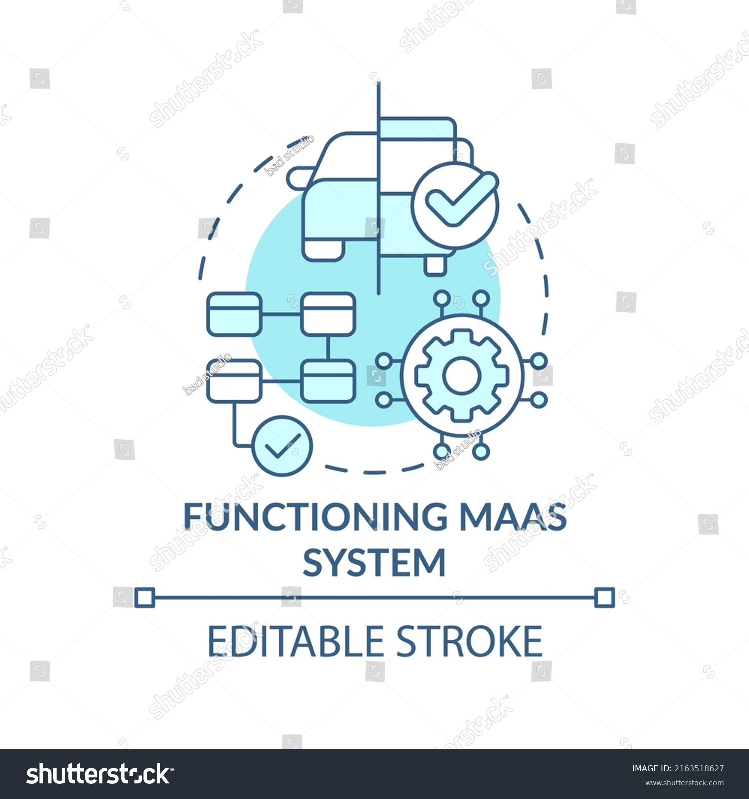 Functioning Maas System Turquoise Concept Icon Stock Vector (Royalty ... Functioning Maas System Turquoise Concept Icon Stock Vector (Royalty ...
