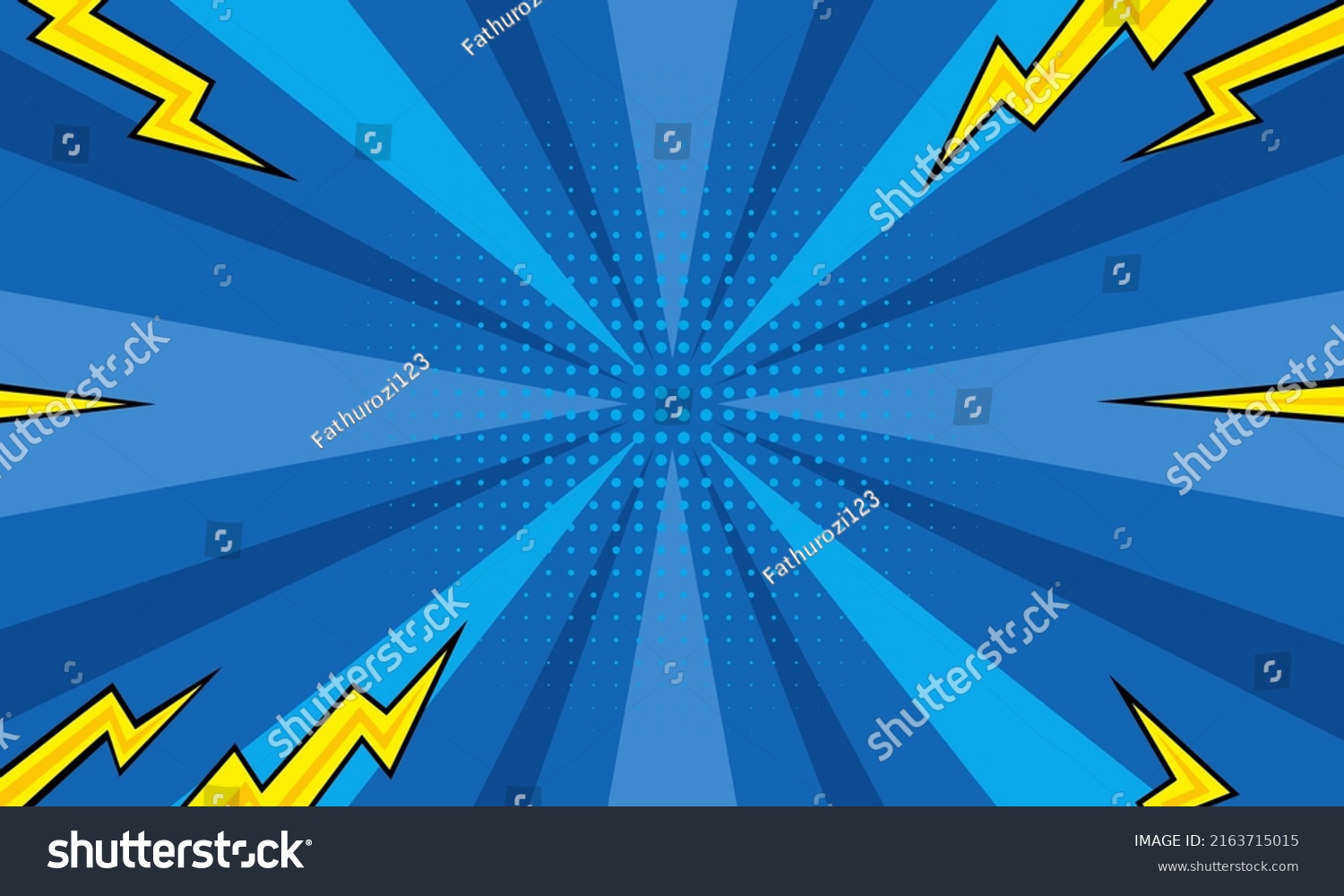 Vektor Stok Pop Art Comic Background Lightning Cartoon (Tanpa Royalti ... Vektor Stok Pop Art Comic Background Lightning Cartoon (Tanpa Royalti ...