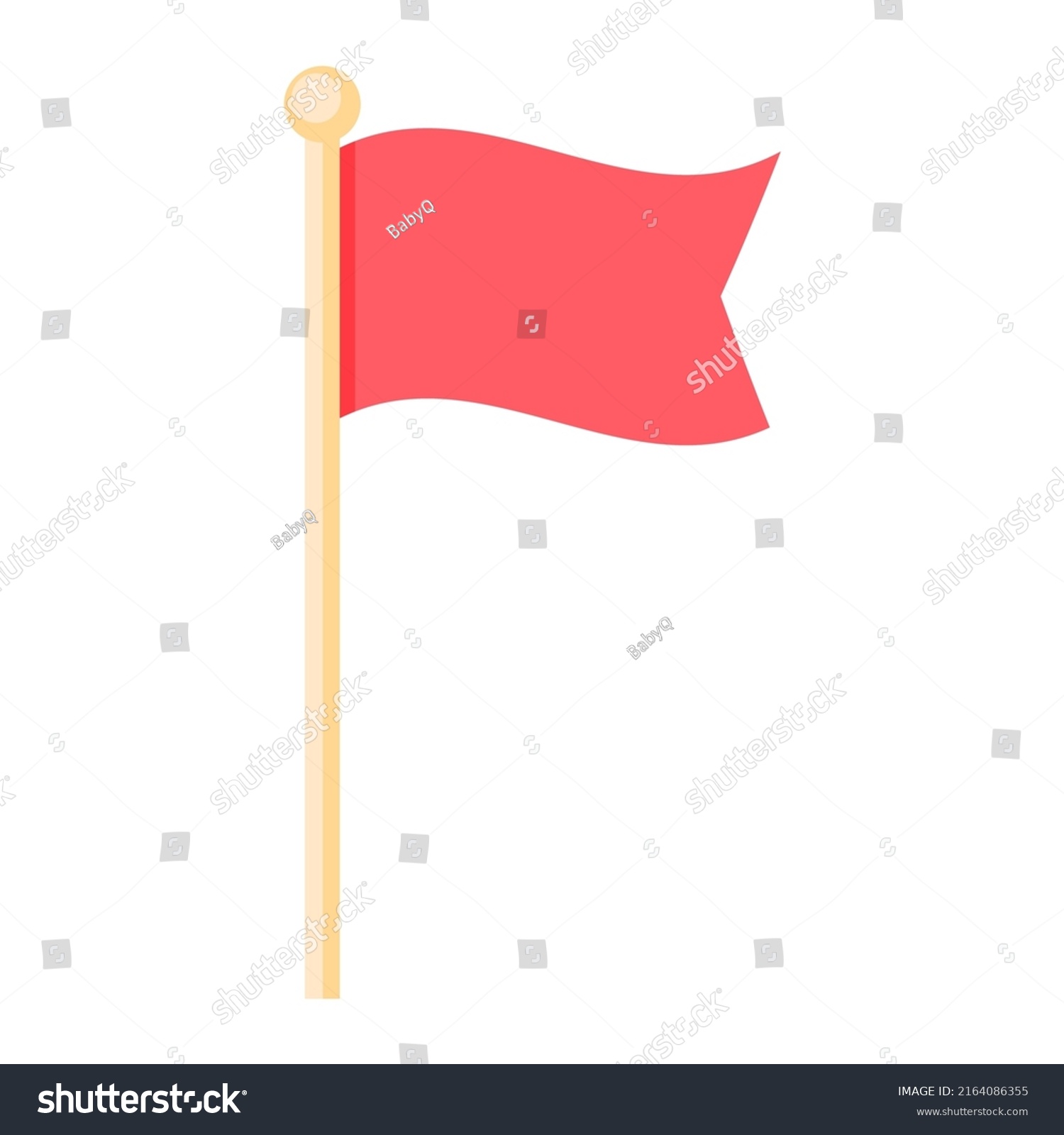 Cartoon Flag Vector Isolated Element Stock Vector (Royalty Free ...