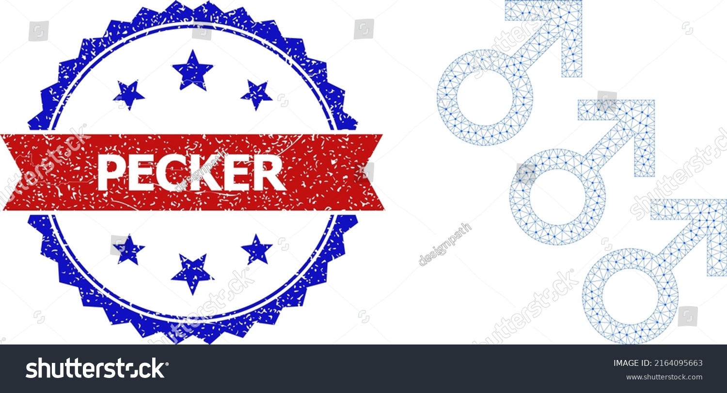 Mesh Male Cohort Carcass Icon Bicolor Stock Vector Royalty Free