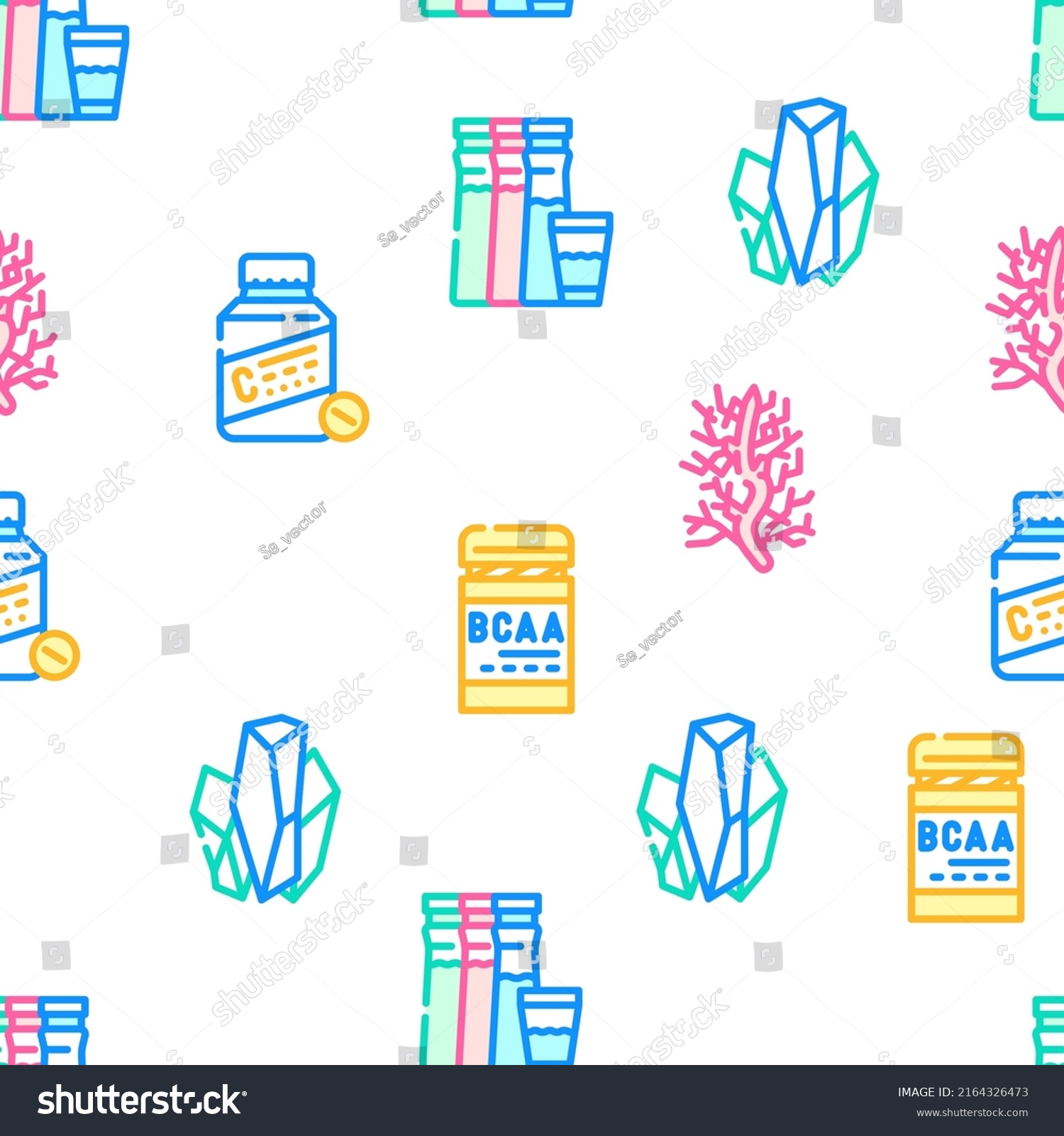 Food Additives Formula Vector Seamless Pattern Stock Vector Royalty