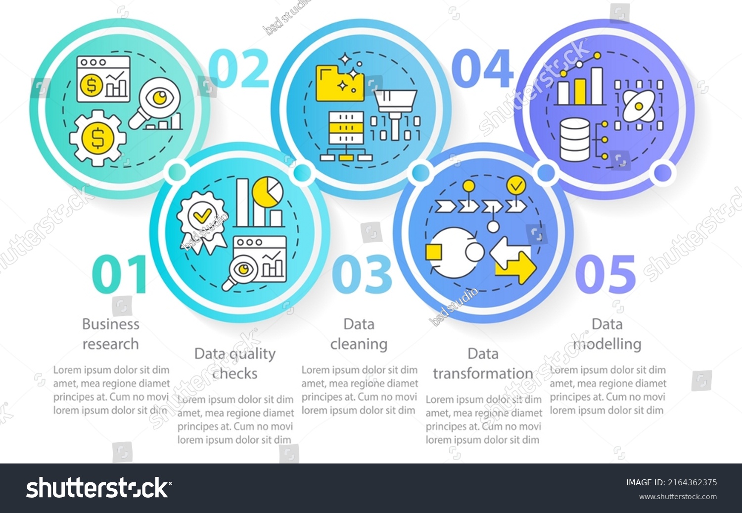 Data Mining Process Circle Infographic Template Stock Vector (Royalty ...