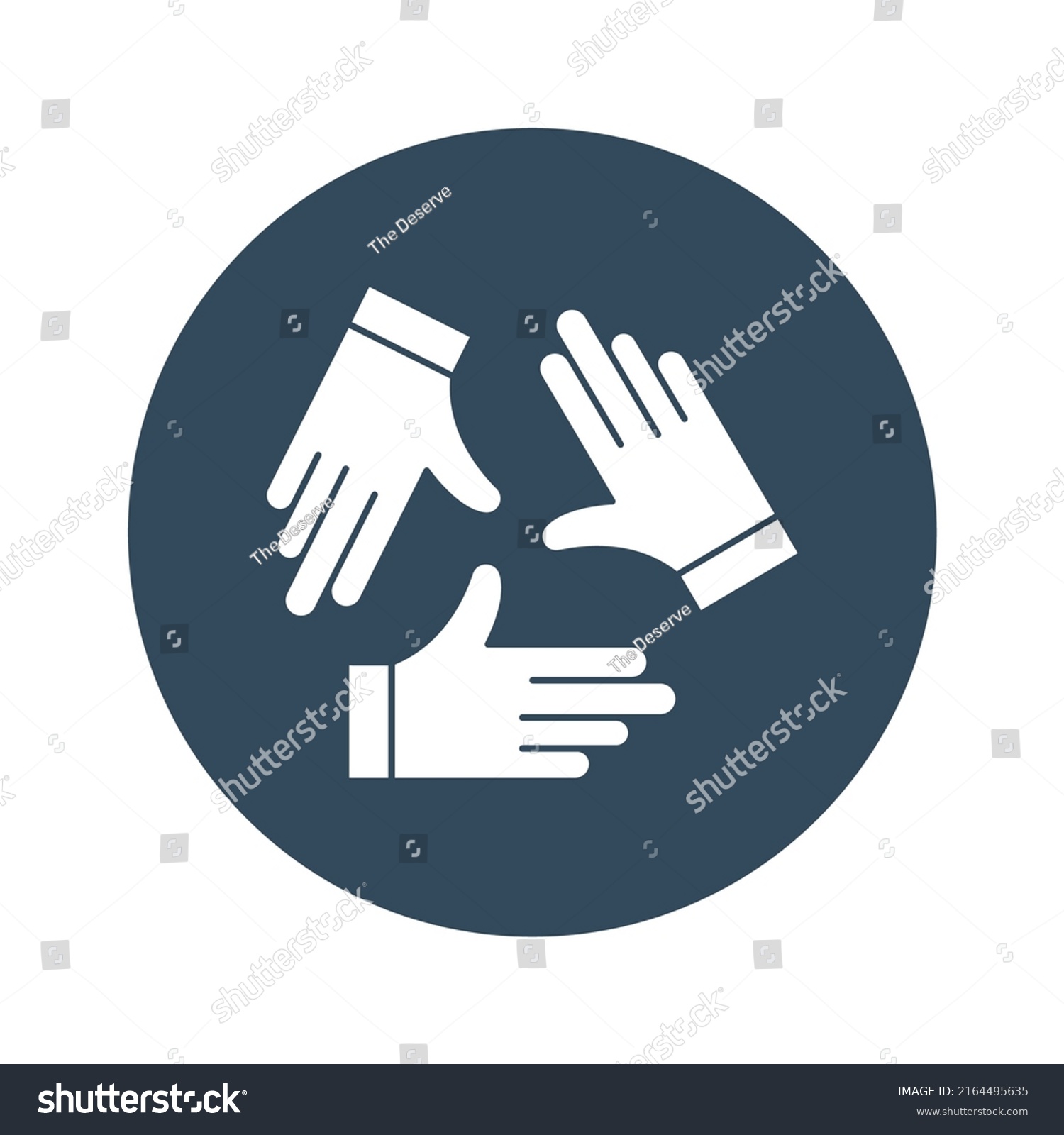 Unity Teamwork Isolated Vector Icon Which Stock Vector Royalty Free