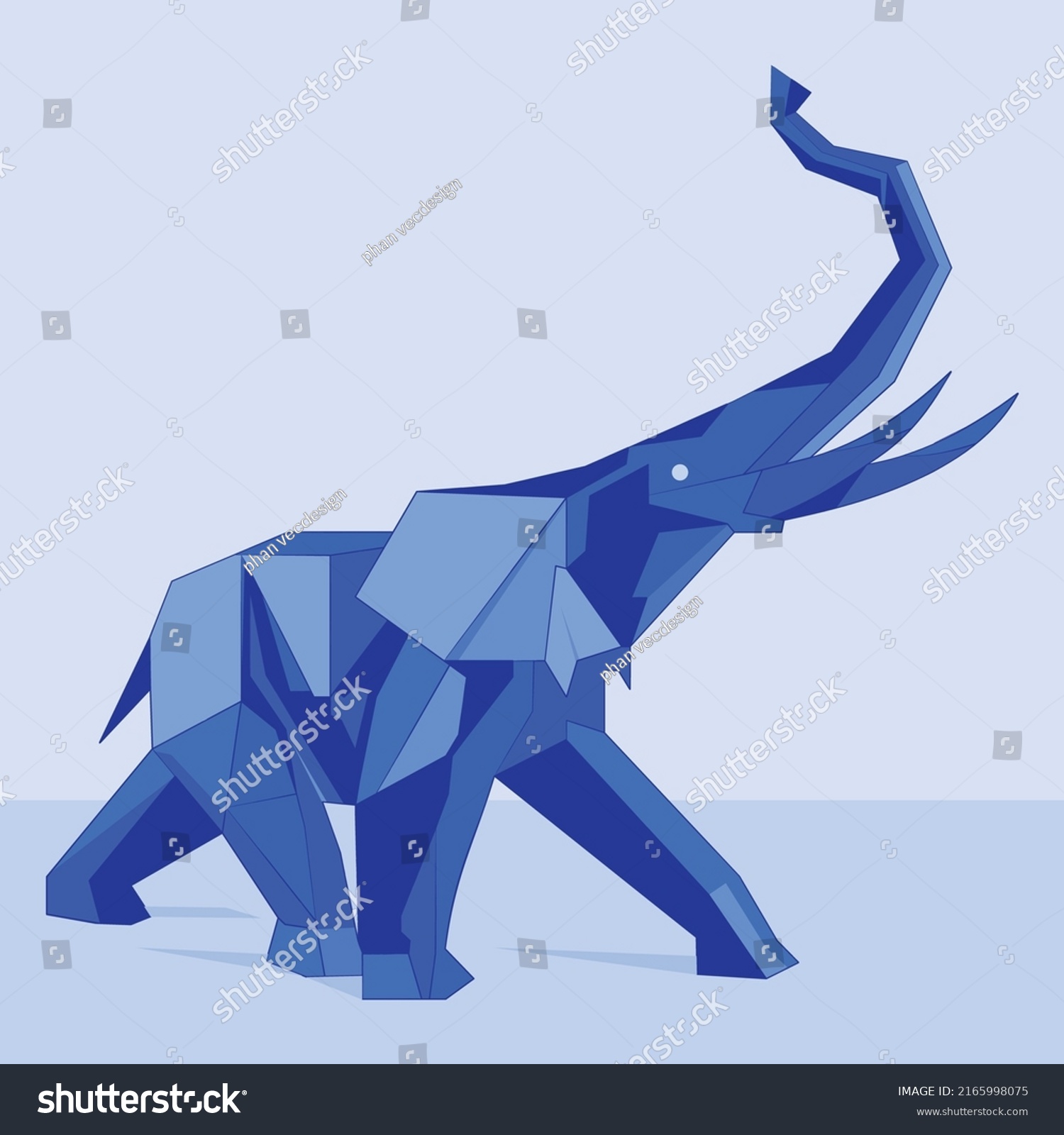 Beautiful Abstract Geometric Elephant Illustration Stock Vector ... Beautiful Abstract Geometric Elephant Illustration Stock Vector ...