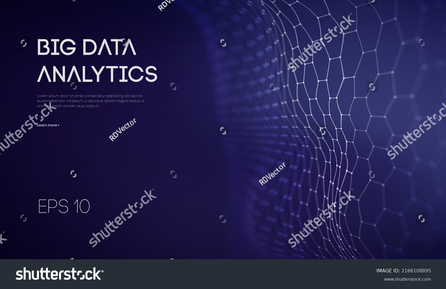 Big Data Business Inteligence Technology Background Stock Vector ...