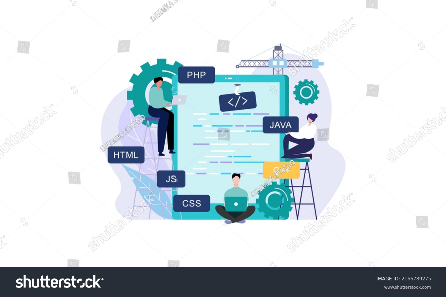 Developing Programming Coding Technologies Engineering Development ...