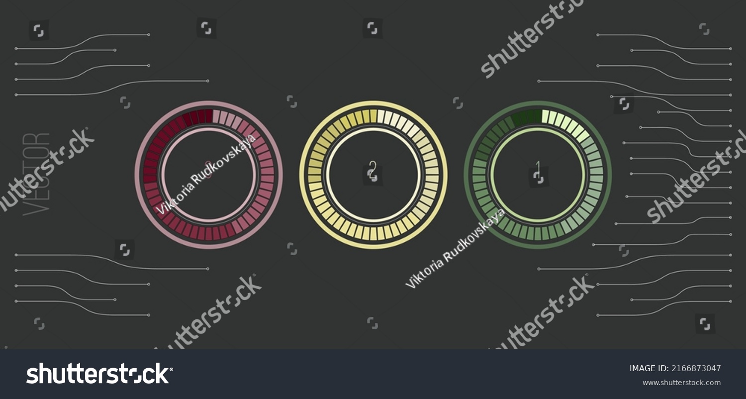 Interface Elements Progress Bar Button Design Stock Vector (Royalty ...