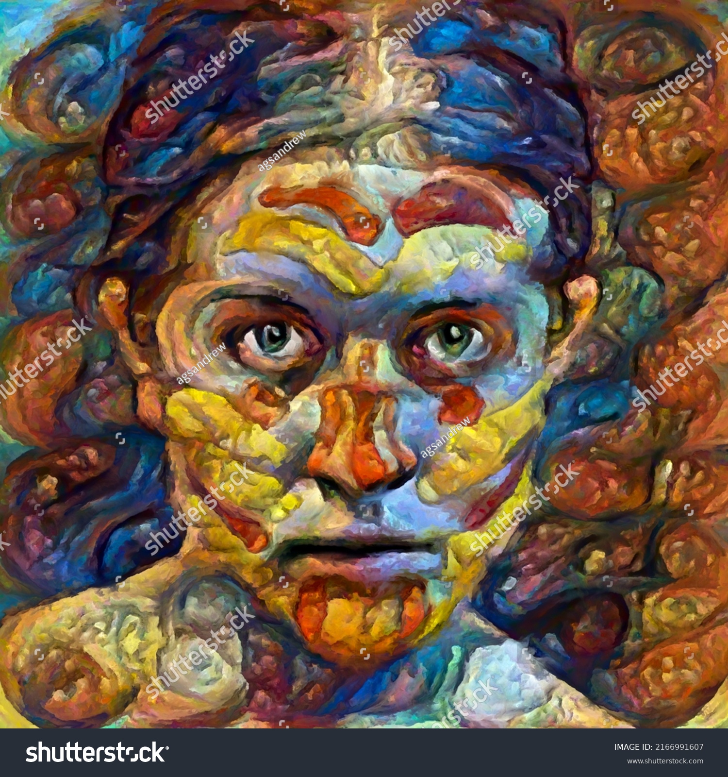 Coloring Series Composition Human Face Colors Stock Illustration ... Coloring Series Composition Human Face Colors Stock Illustration ...