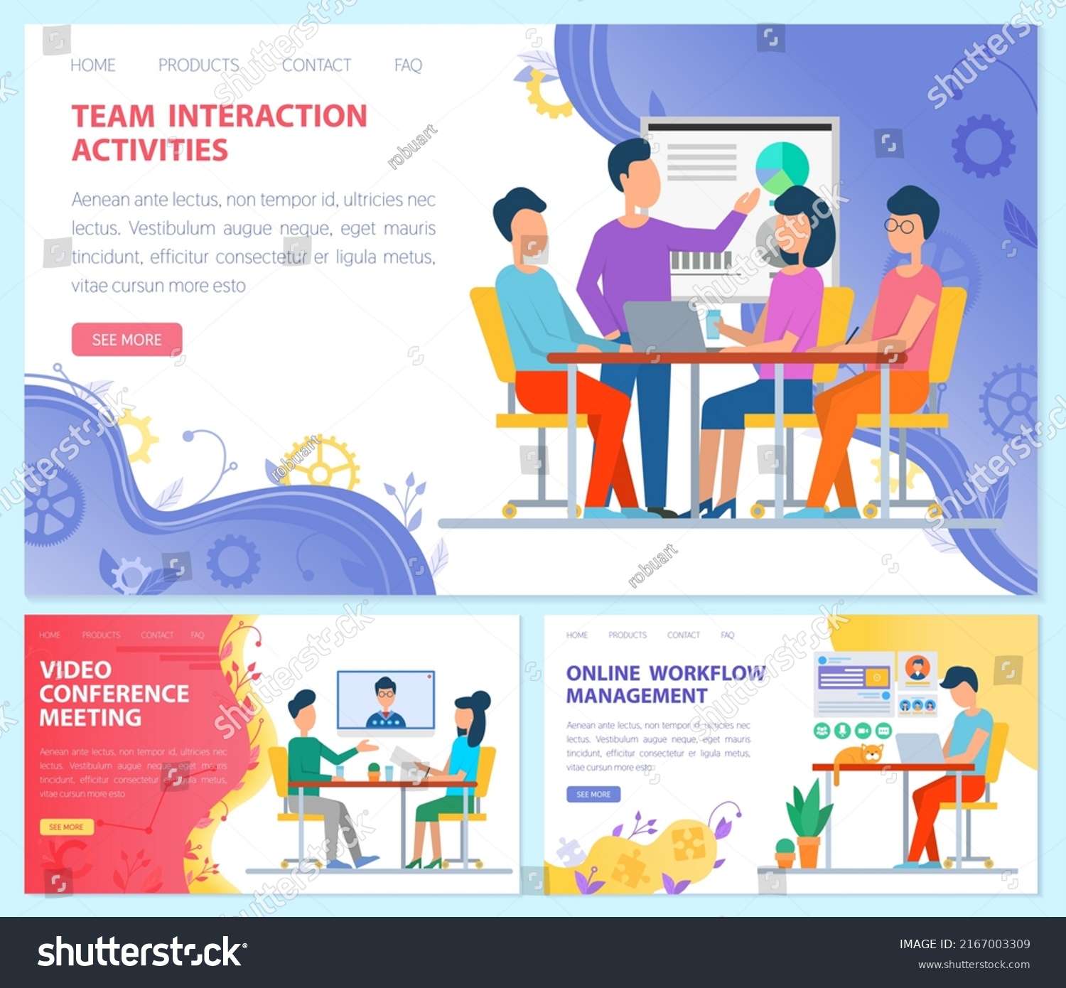 Online Workflow Management Team Interaction Activities Stock Vector ... Online Workflow Management Team Interaction Activities Stock Vector ...