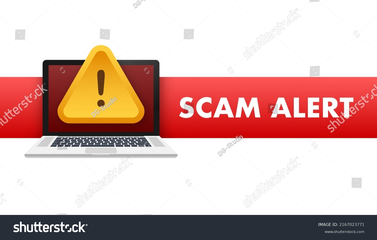 Banner Red Scam Alert Attention Sign Stock Vector (Royalty Free ... Banner Red Scam Alert Attention Sign Stock Vector (Royalty Free ...