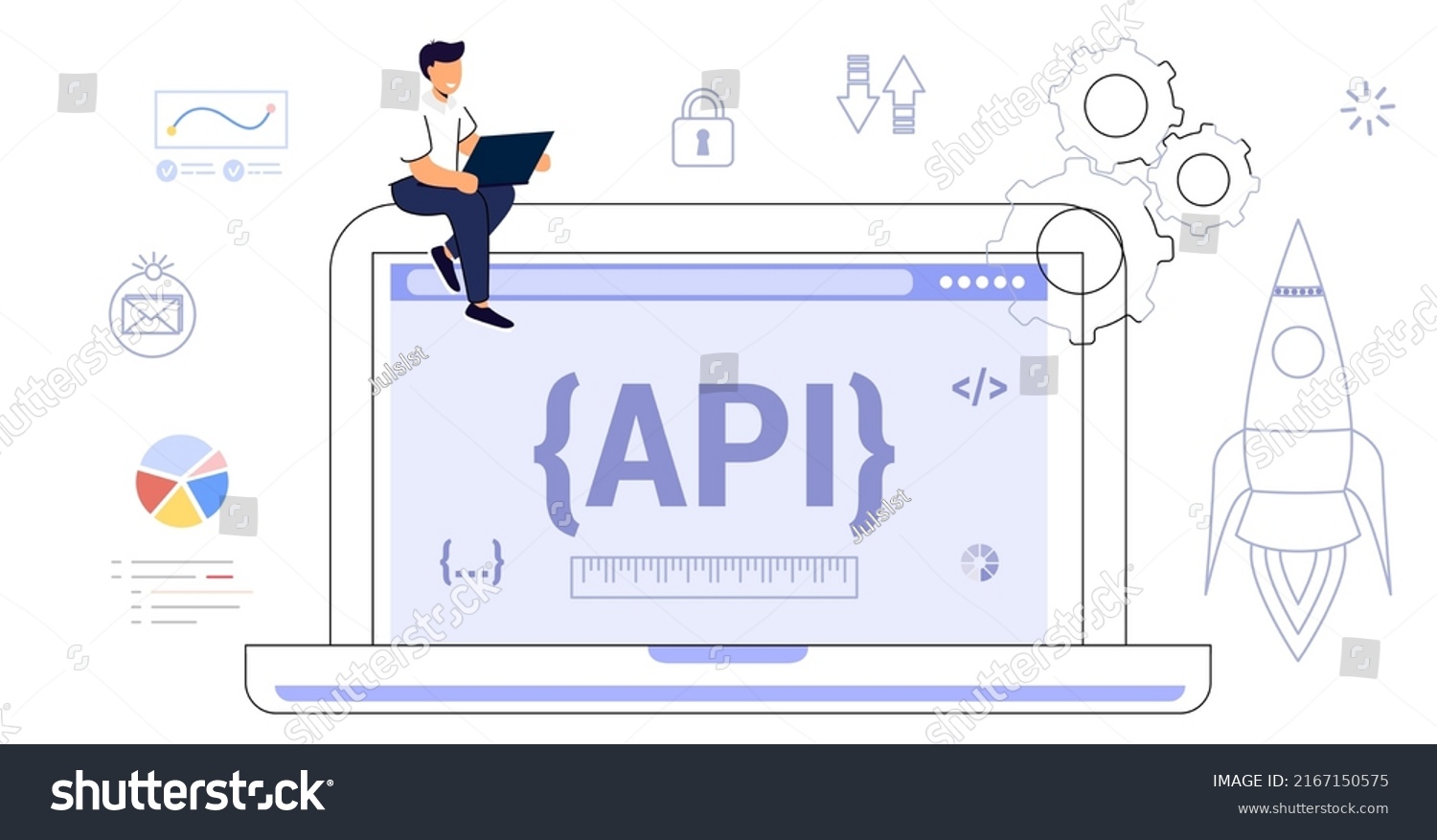 Api Application Programming Interface Software Development Stock Vector ...