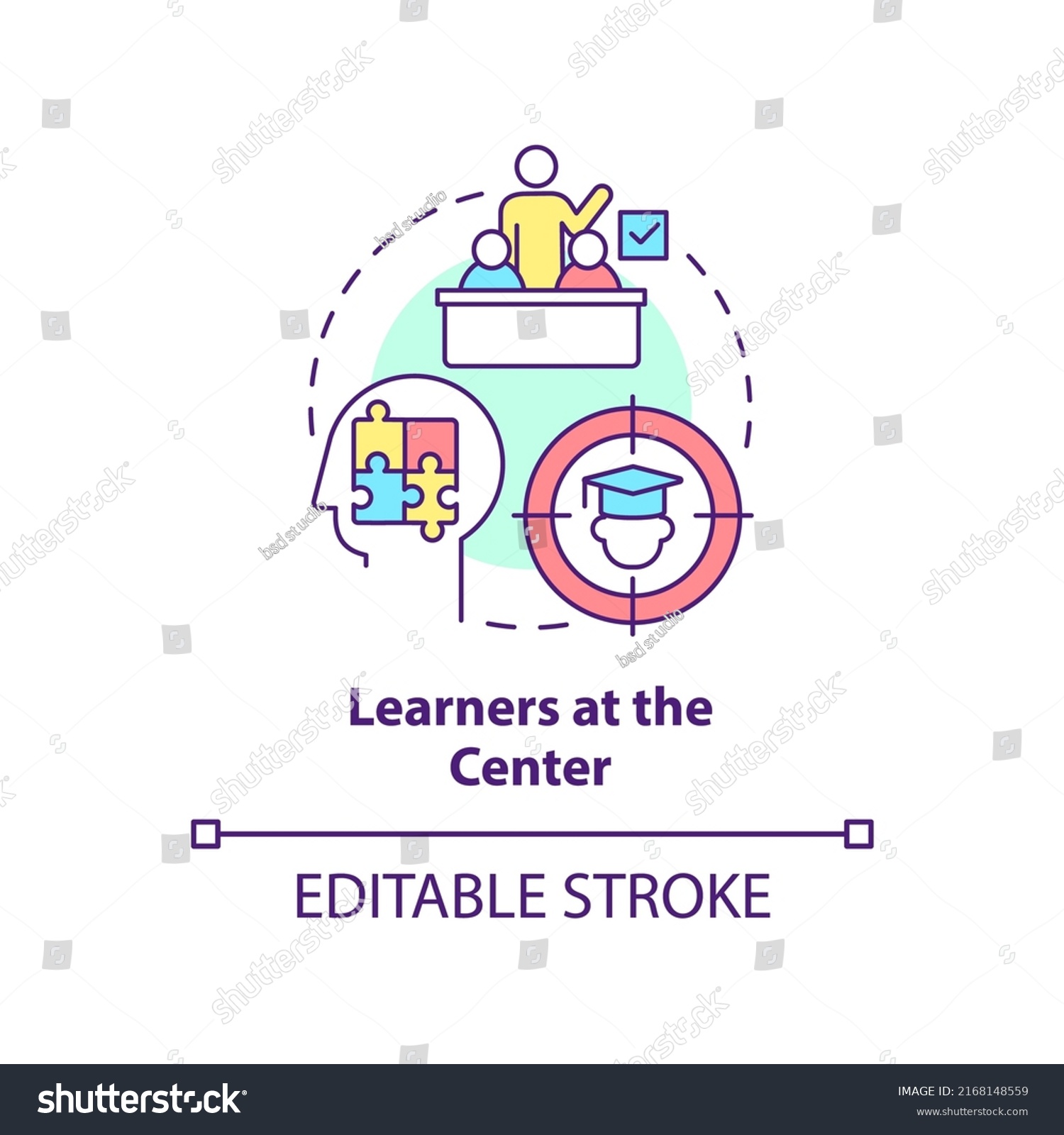 Learners Center Concept Icon Studentcentered Education Stock Vector ... Learners Center Concept Icon Studentcentered Education Stock Vector ...