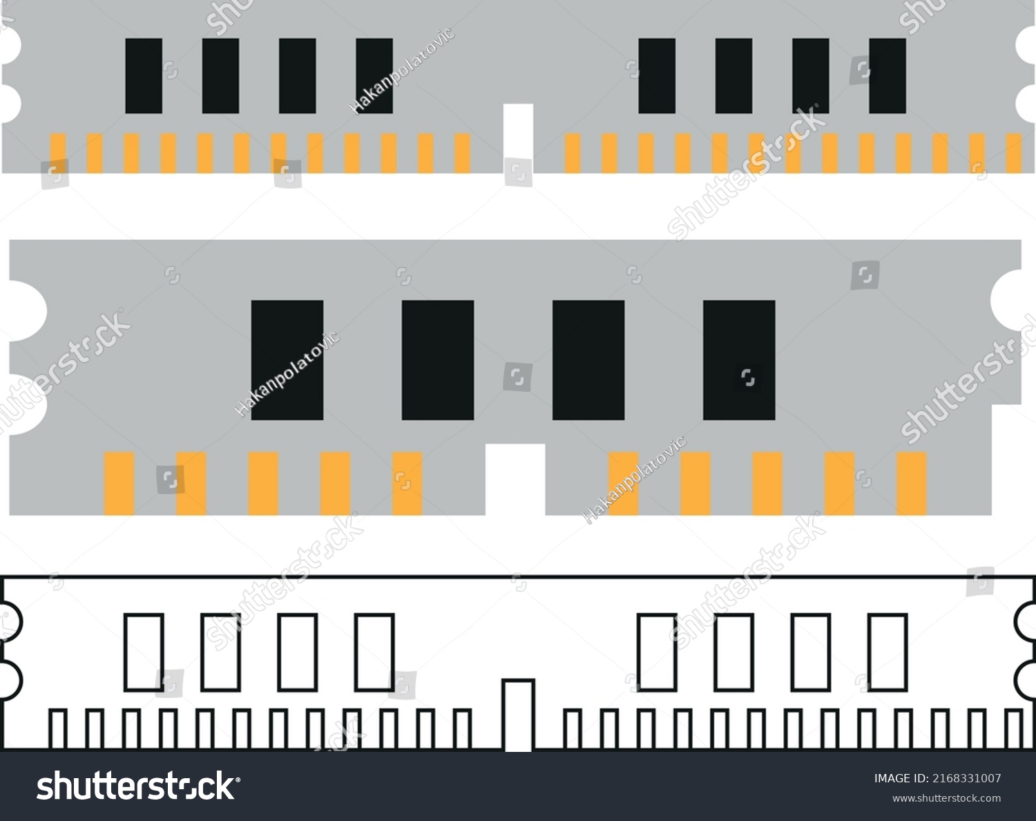 Random Access Memory Ram Sizeable Vector Stock Vector (Royalty Free ...