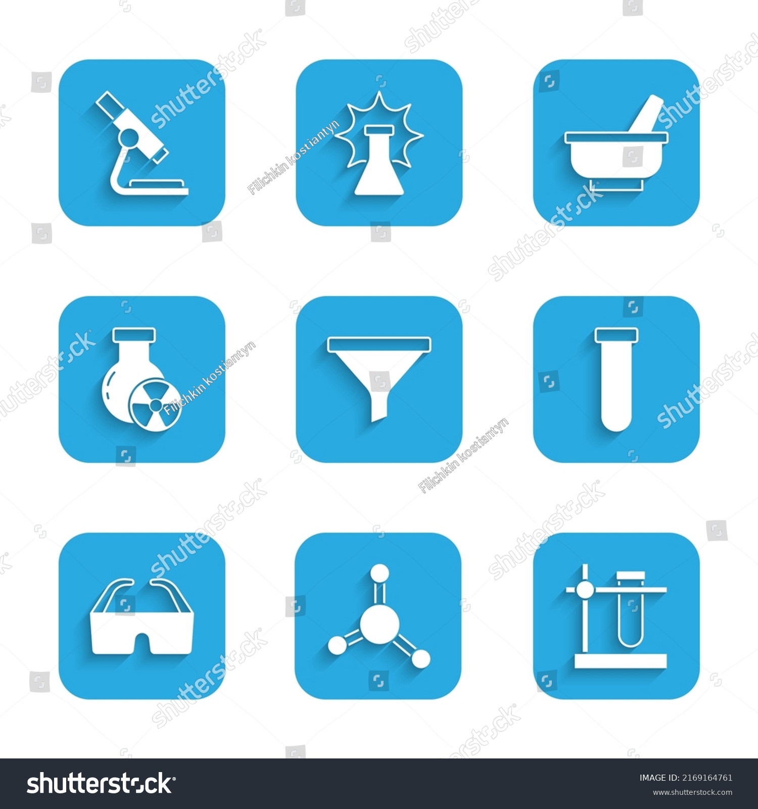 Set Funnel Filter Molecule Test Tube Stock Vector (Royalty Free ... Set Funnel Filter Molecule Test Tube Stock Vector (Royalty Free ...