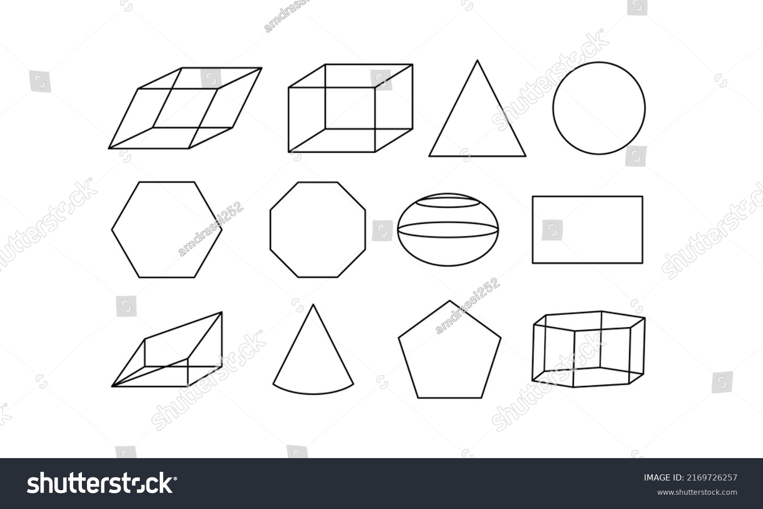 Vector Geometry Math Classes Stock Vector (Royalty Free) 2169726257 ...
