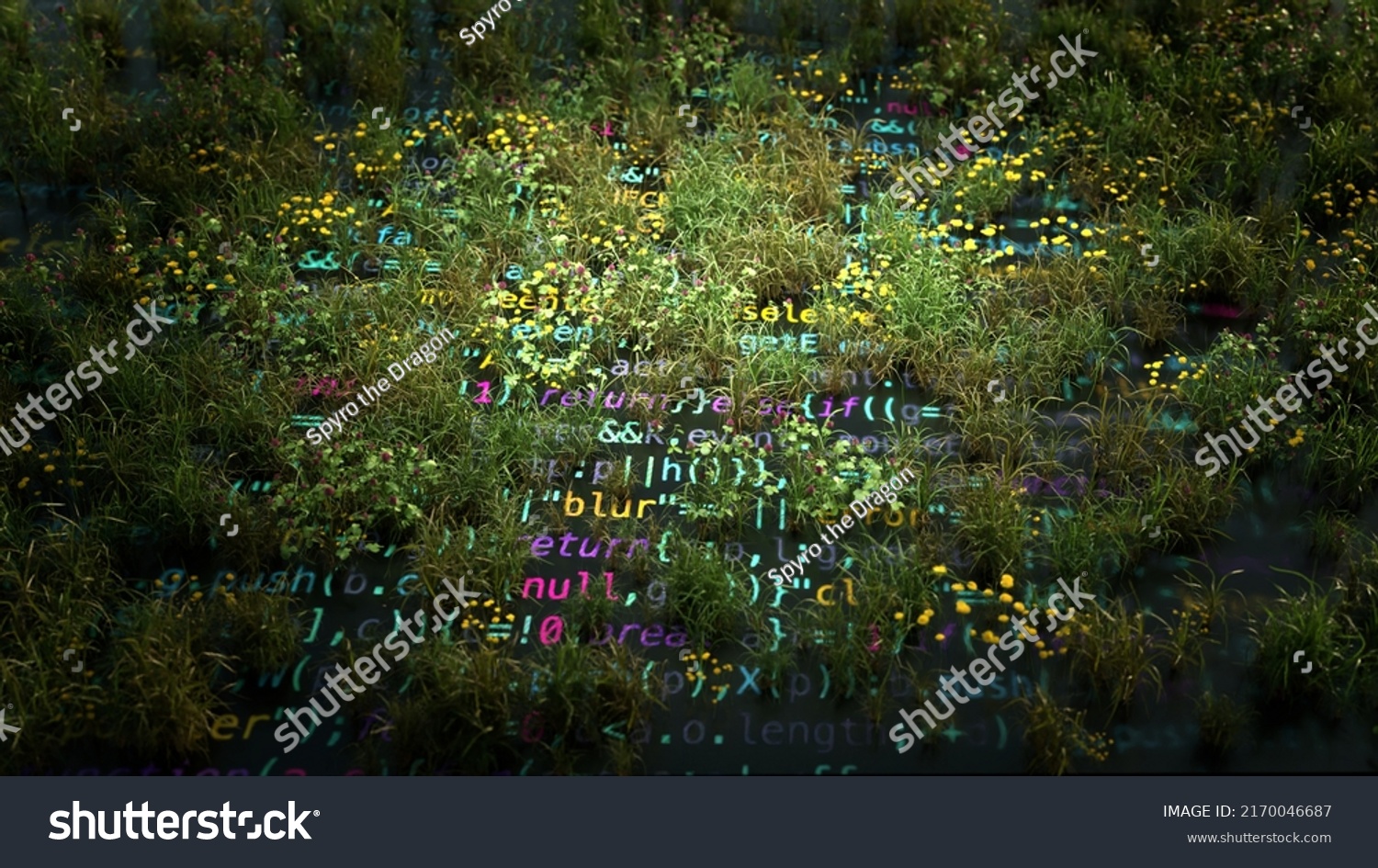 3d Rendering Green Coding Concept Sustainable Stock Illustration 2170046687 | Shutterstock