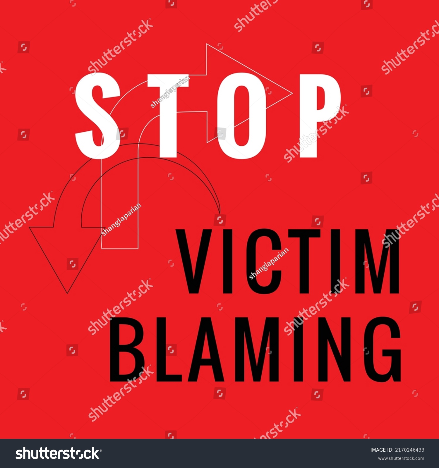 Stop Victim Blaming Poster Design Stock Vector Royalty Free