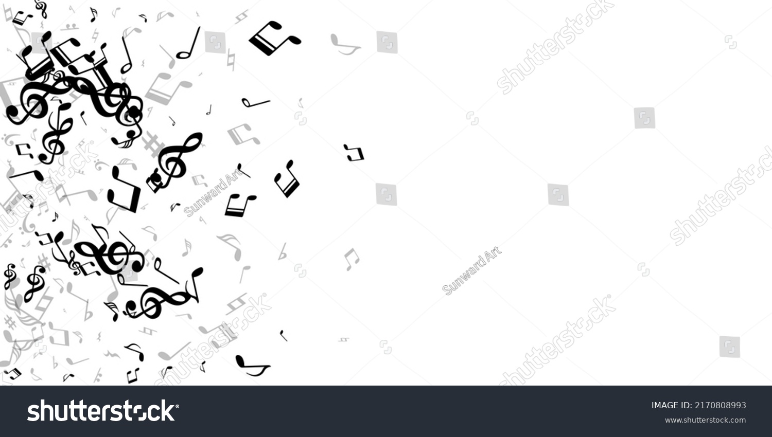 Music Notes Flying Vector Pattern Symphony Stock Vector (Royalty Free ...