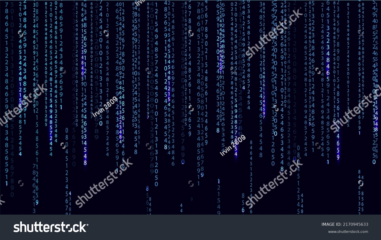 Blue Matrix On Dark Background Different Stock Vector (Royalty Free ...