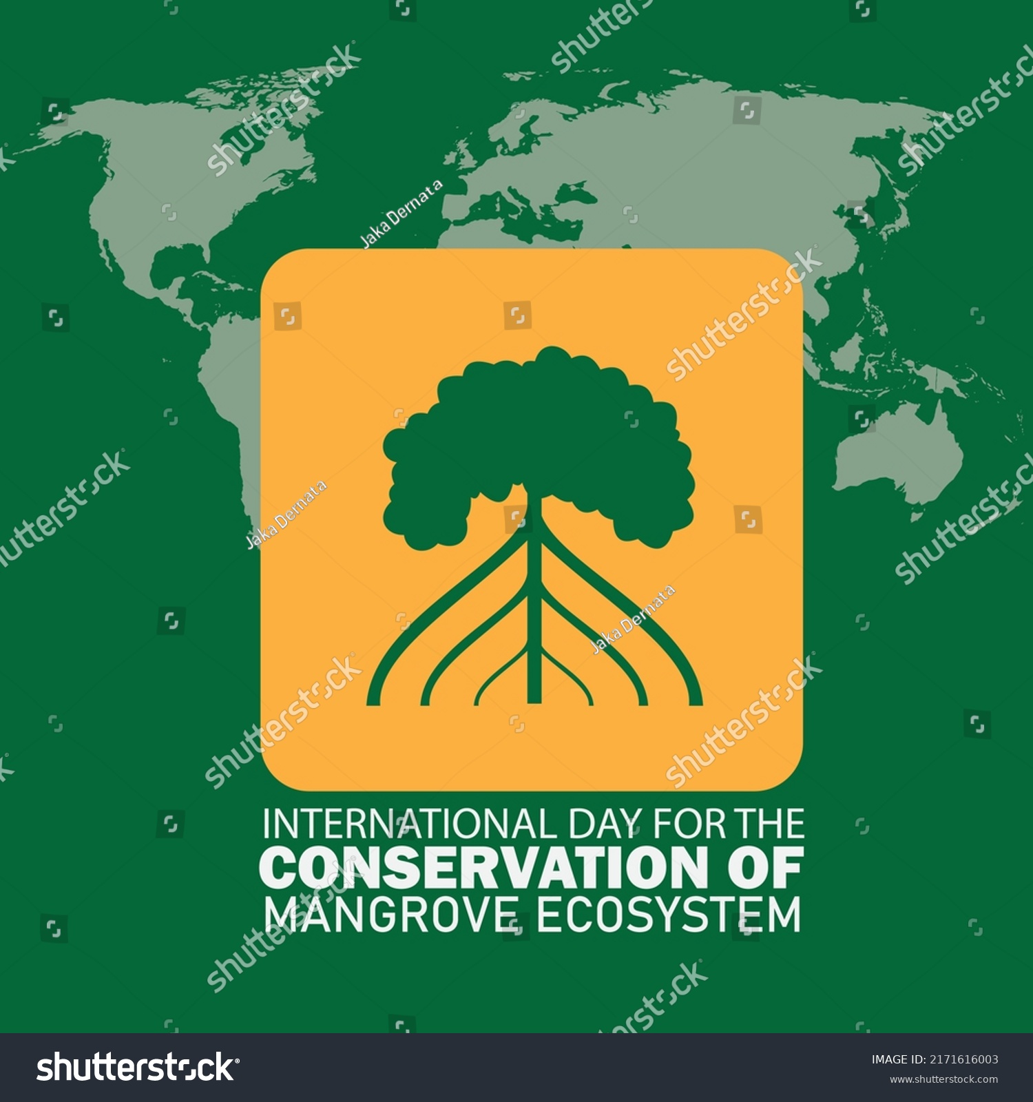 International Day Conservation Mangrove Ecosystem Vector Stock Vector