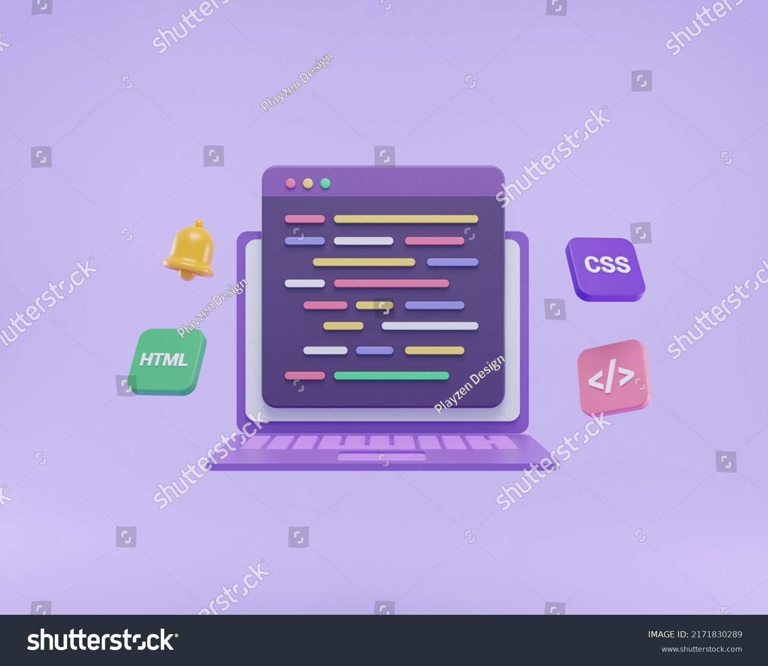 3d Render Web Development Software Development Stock Illustration 2171830289 Shutterstock