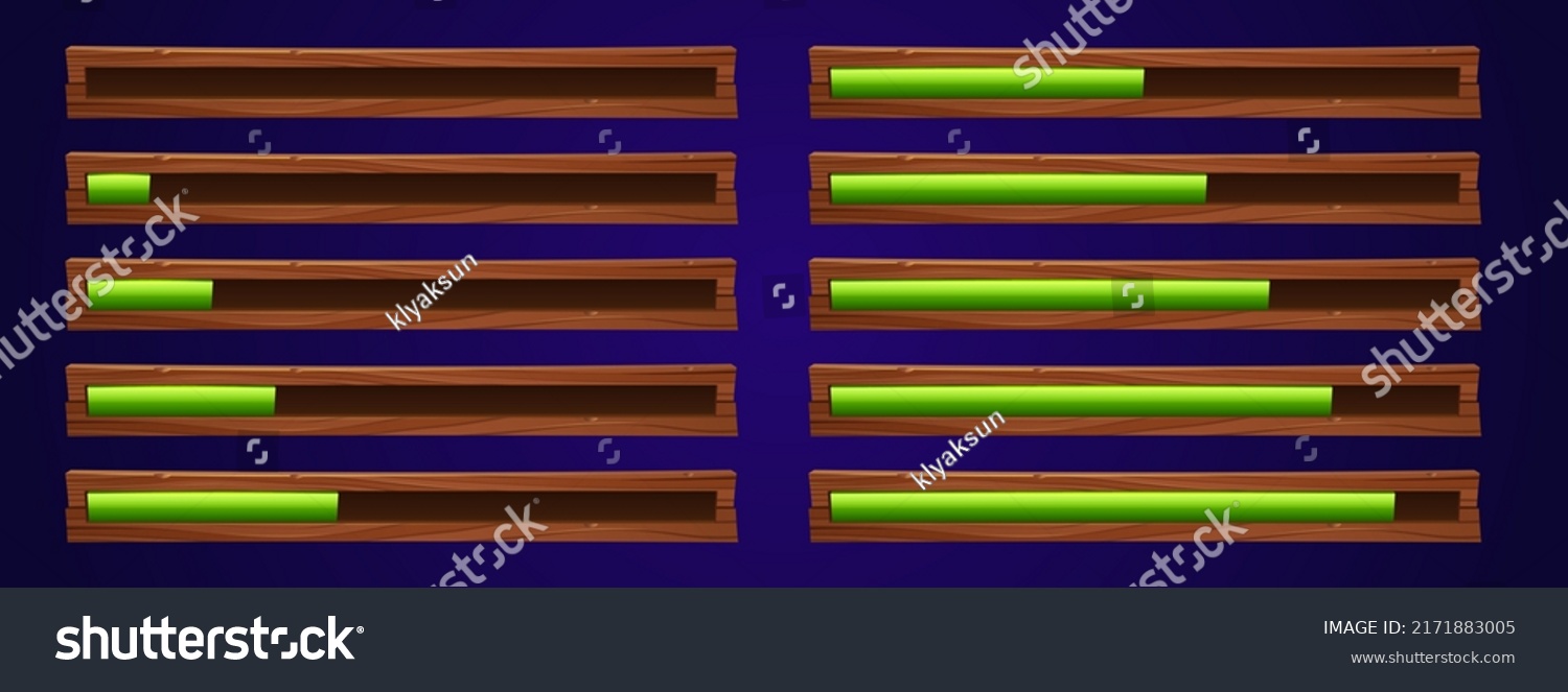 Game Ui Loading Progress Bars Vector Stock Vector (Royalty Free ...