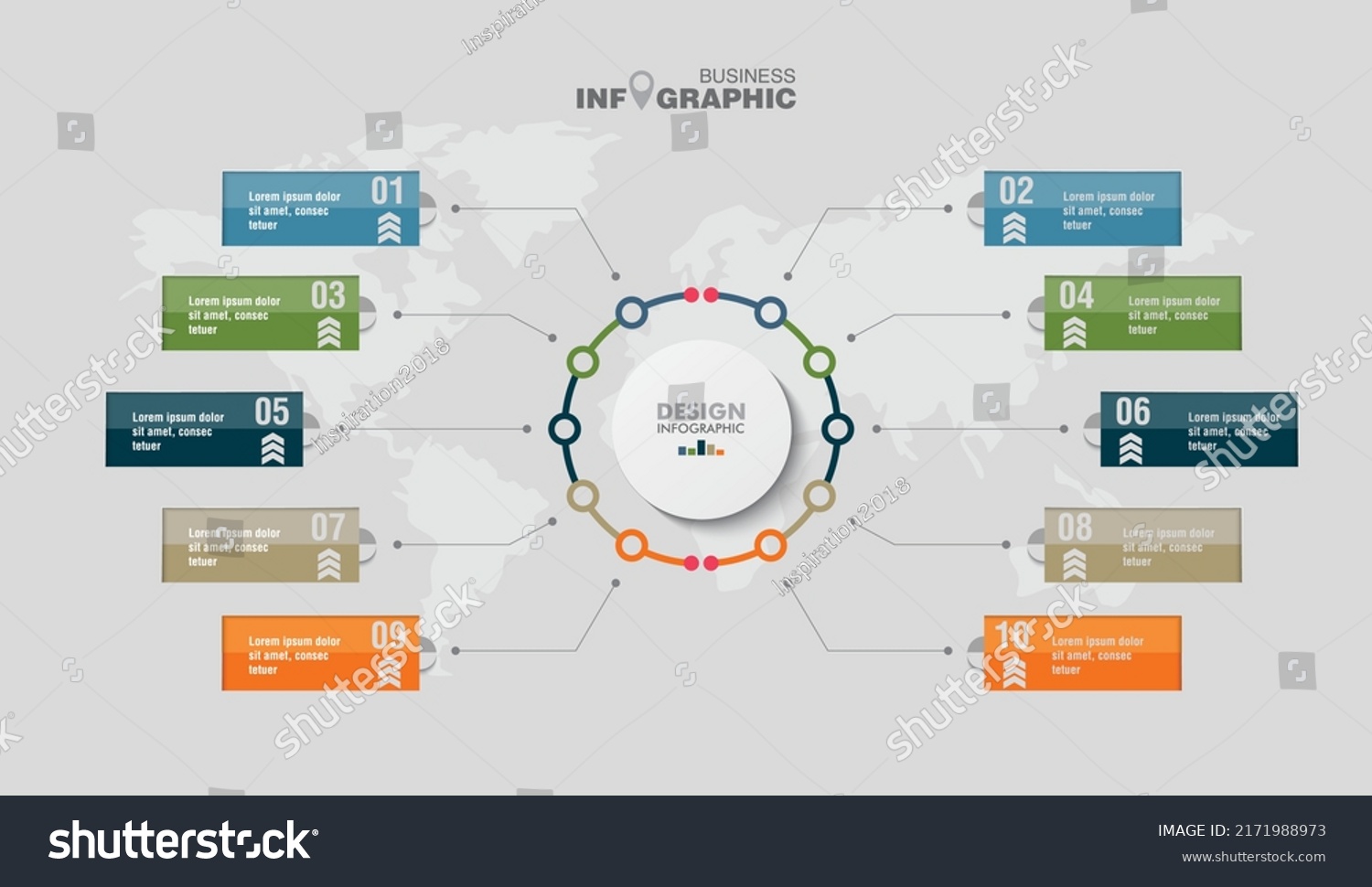 Infographics Business Data Elements Visualization Abstract Stock Vector ...