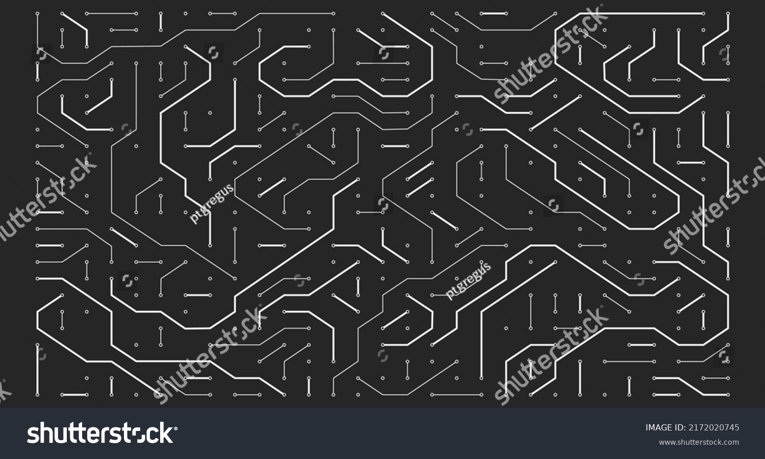 Flat Microelectronics Circuit Board Vector Illustration Stock Vector Royalty Free 2172020745