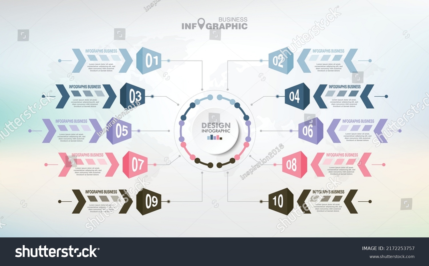 Infographics Business Data Elements Visualization Abstract Stock Vector ...