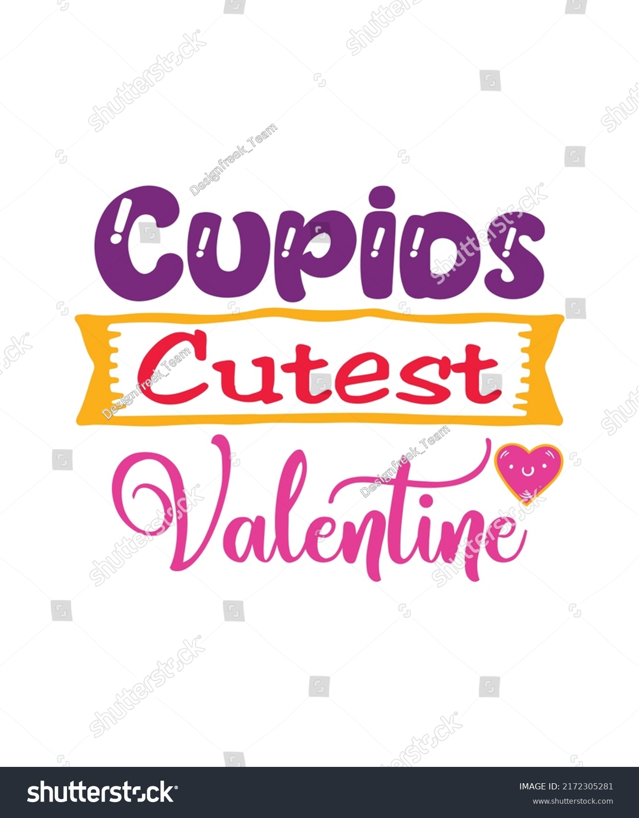 Cupids Cutest Valkentine Eps Vector Tshirt Stock Vector Royalty Free