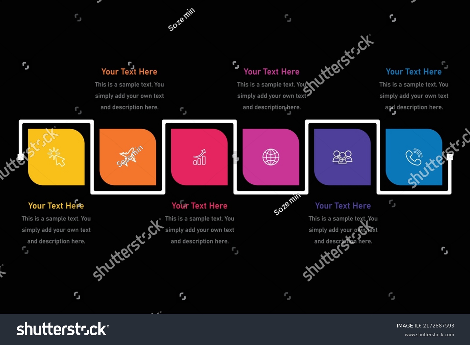 Big Flowchart Without Text Combined Circle Stock Vector Royalty Free