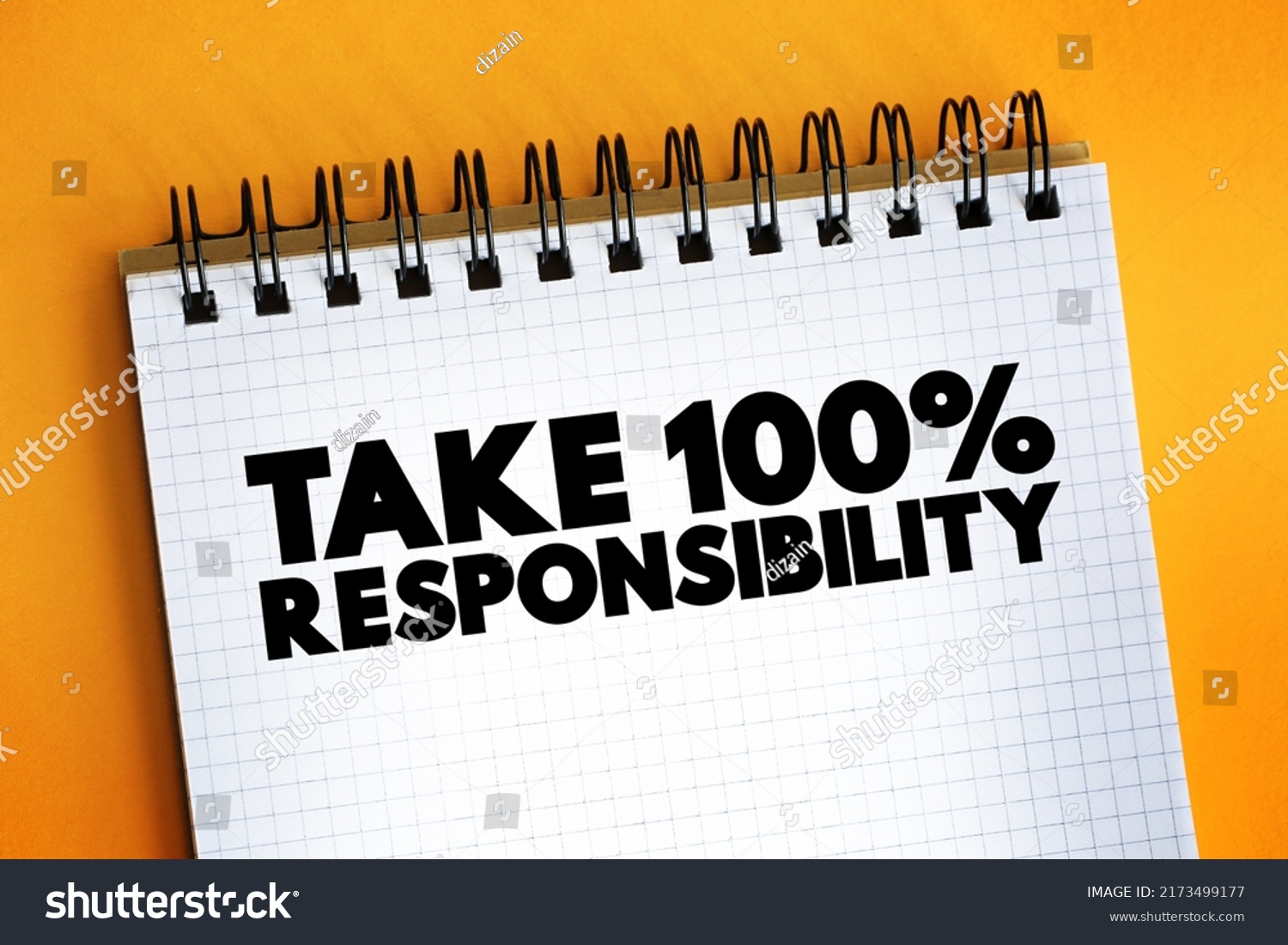 Take 100 Percent Responsibility Text On Stock Photo 2173499177 ... Take 100 Percent Responsibility Text On Stock Photo 2173499177 ...