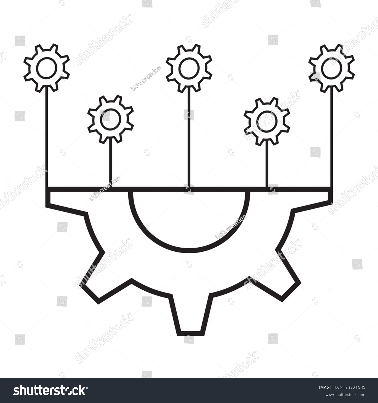 Multithreading Programming Concept One Process Spawning Stock Vector Royalty Free 2173721585