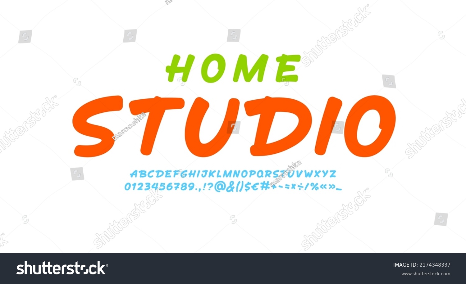 Comic Bold Font Script Colored Alphabet Stock Vector (Royalty Free ...