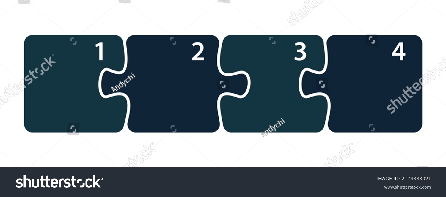 Steps Infographics Puzzle Sequence Four Elements Stock Vector (Royalty ... Steps Infographics Puzzle Sequence Four Elements Stock Vector (Royalty ...