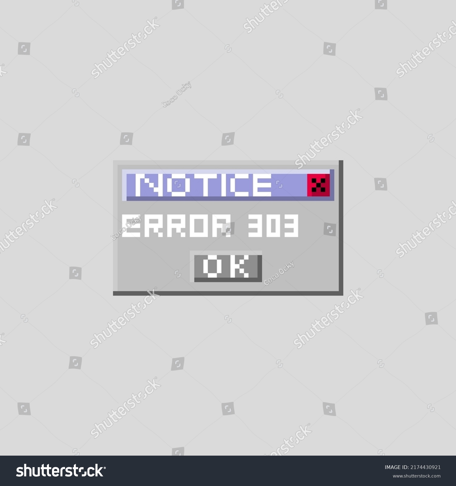 Vektor Stok Pixel Art Vector Notice Error (Tanpa Royalti) 2174430921 ... Vektor Stok Pixel Art Vector Notice Error (Tanpa Royalti) 2174430921 ...
