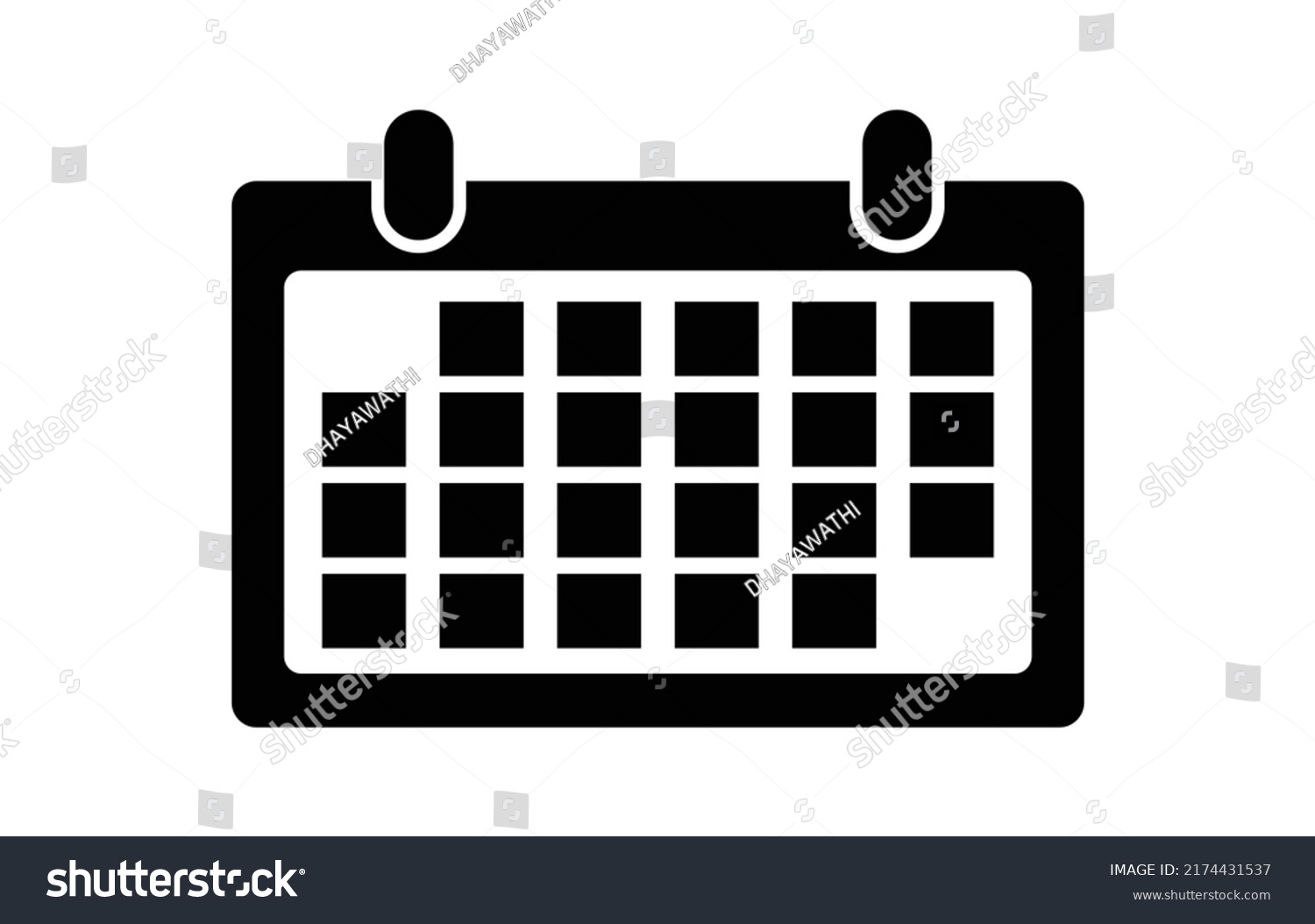 Calendar Icon Vector Isolated Black White Stock Vector (Royalty Free ... Calendar Icon Vector Isolated Black White Stock Vector (Royalty Free ...