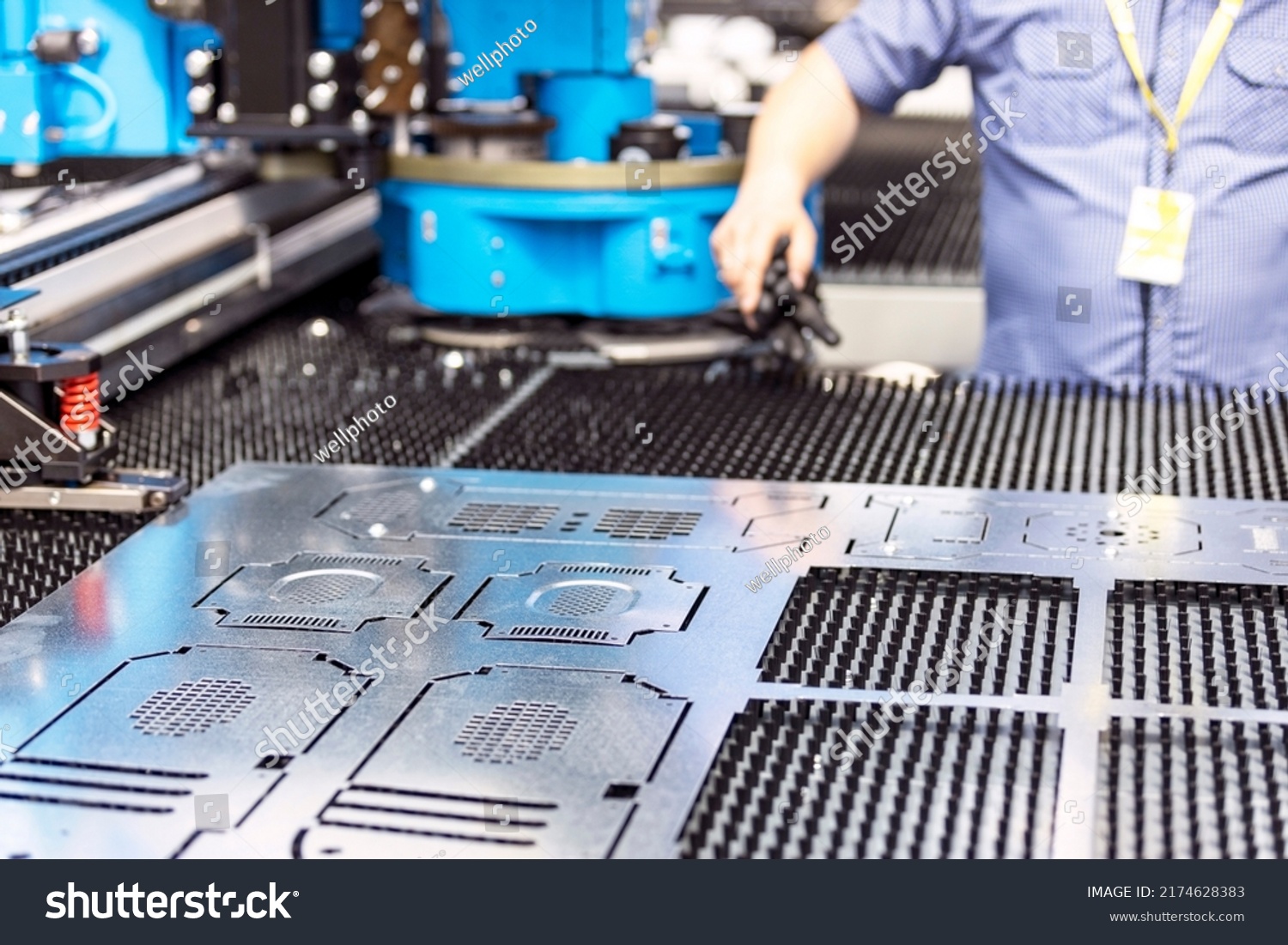 Man Working Computer Numerical Control Programmable Stock Photo ... Man Working Computer Numerical Control Programmable Stock Photo ...