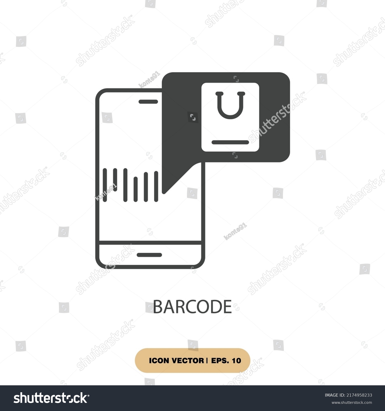 Barcode Icons Symbol Vector Elements Infographic Stock Vector (Royalty ...
