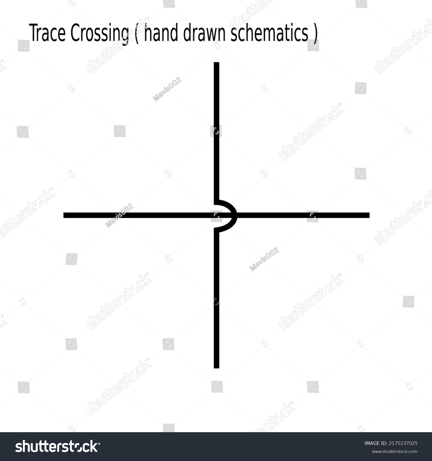 Trace Crossing Hand Drawan Schematics Unconnected Stock Vector (Royalty ... Trace Crossing Hand Drawan Schematics Unconnected Stock Vector (Royalty ...