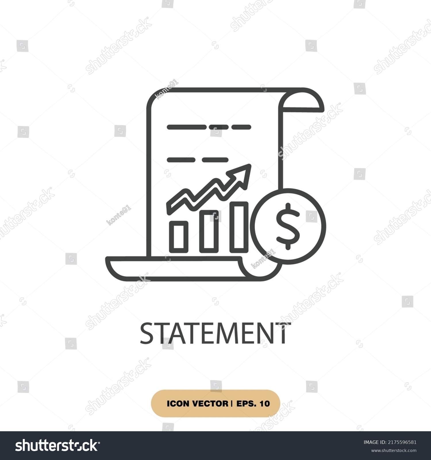 Statement Icons Symbol Vector Elements Infographic Stock Vector ...