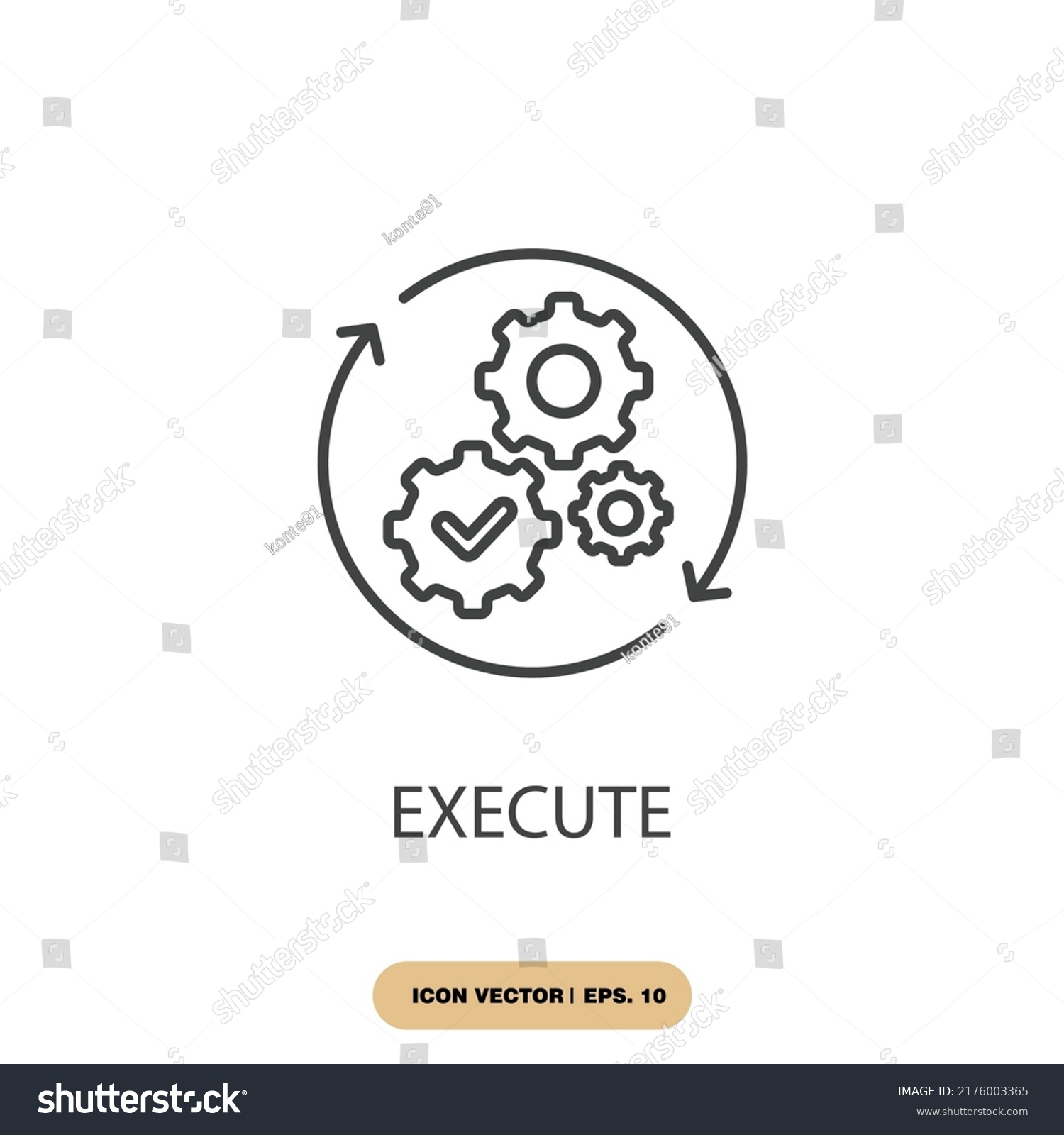 Execute Icons Symbol Vector Elements Infographic Stock Vector (Royalty Free) 2176003365 ...