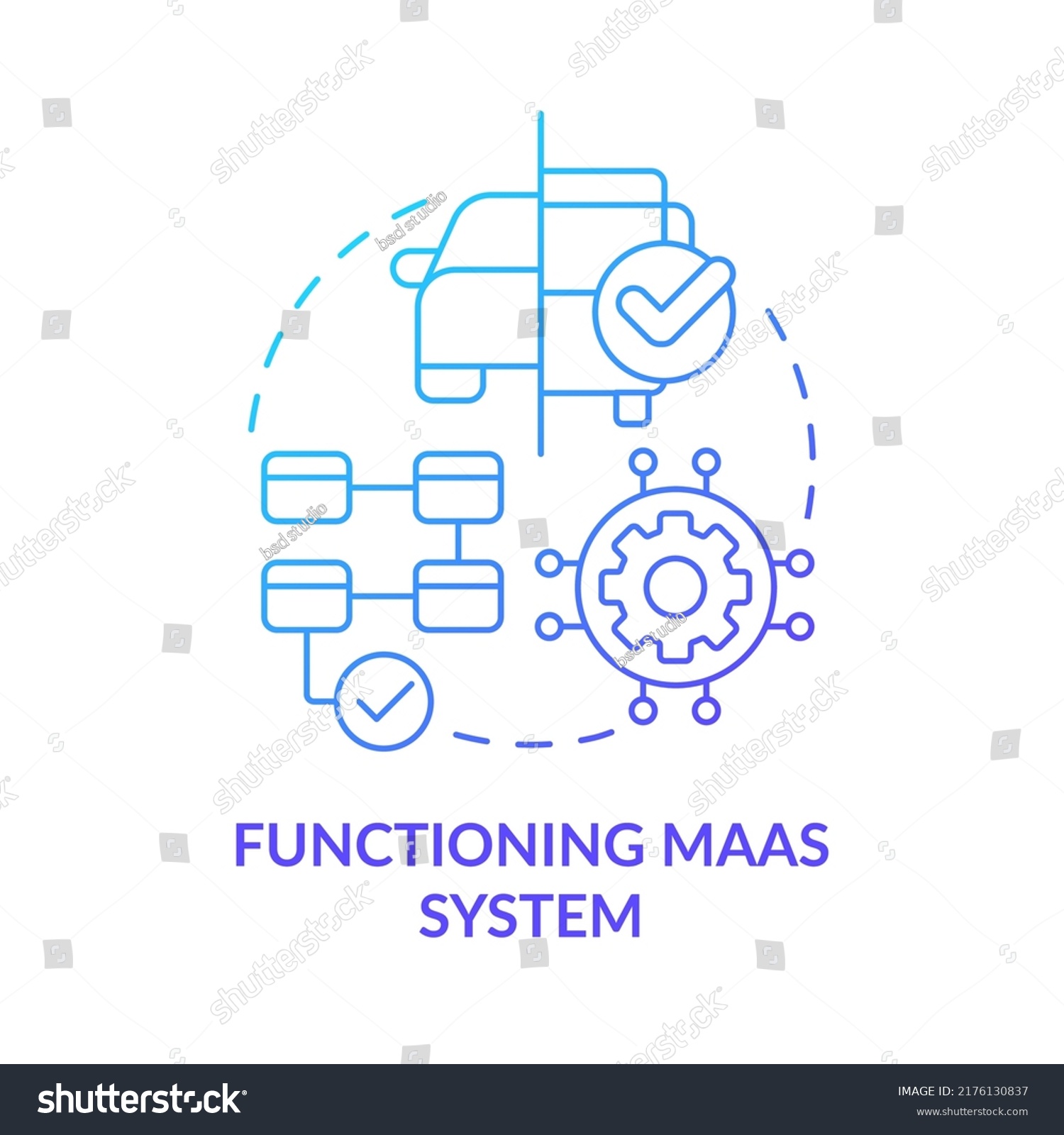 Functioning Maas System Blue Gradient Concept Stock Vector (Royalty ... Functioning Maas System Blue Gradient Concept Stock Vector (Royalty ...