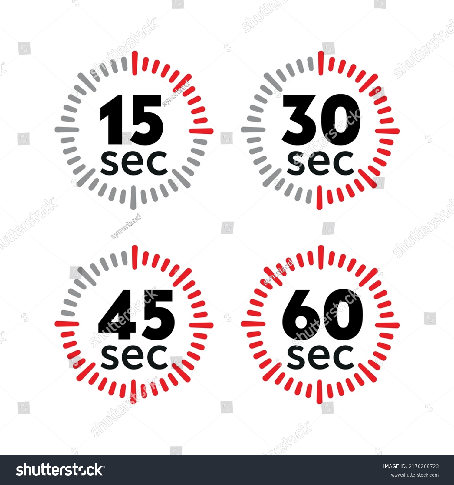 Digital Timer Vector Set Icon Timer Stock Vector (Royalty Free ...