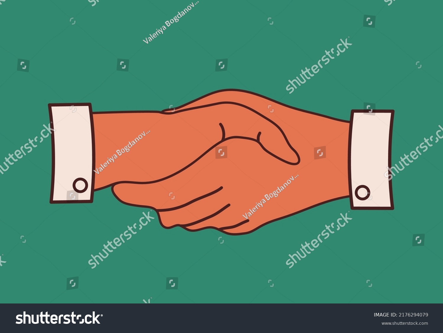 Handshake Two Hands Arrangement Icon Symbolizing Stock Vector Royalty Free 2176294079
