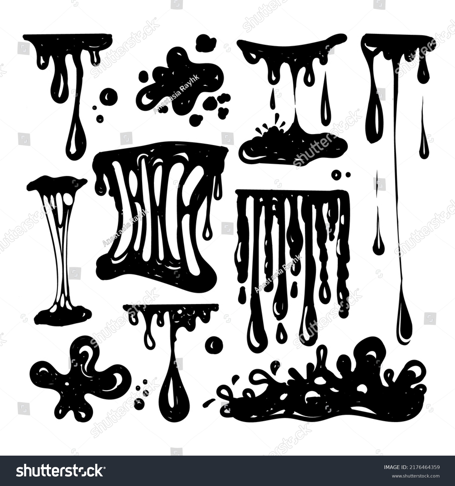 Set Working Blobs Doodle Style Drawn Stock Vector (Royalty Free ... Set Working Blobs Doodle Style Drawn Stock Vector (Royalty Free ...