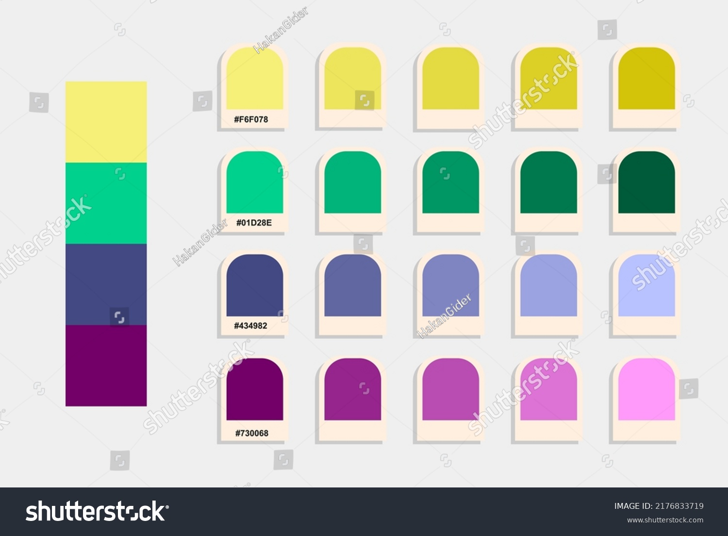 Yellow Green Purple Color Palette Live Stock Vector Royalty Free 2176833719 Shutterstock