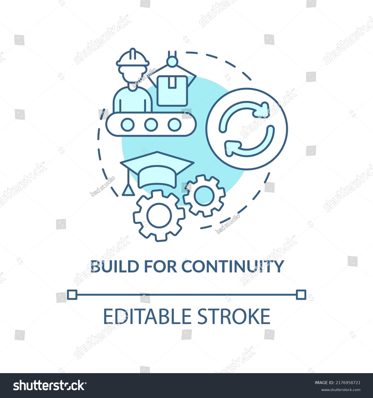 Build Continuity Turquoise Concept Icon Dealing Stock Vector (Royalty ... Build Continuity Turquoise Concept Icon Dealing Stock Vector (Royalty ...