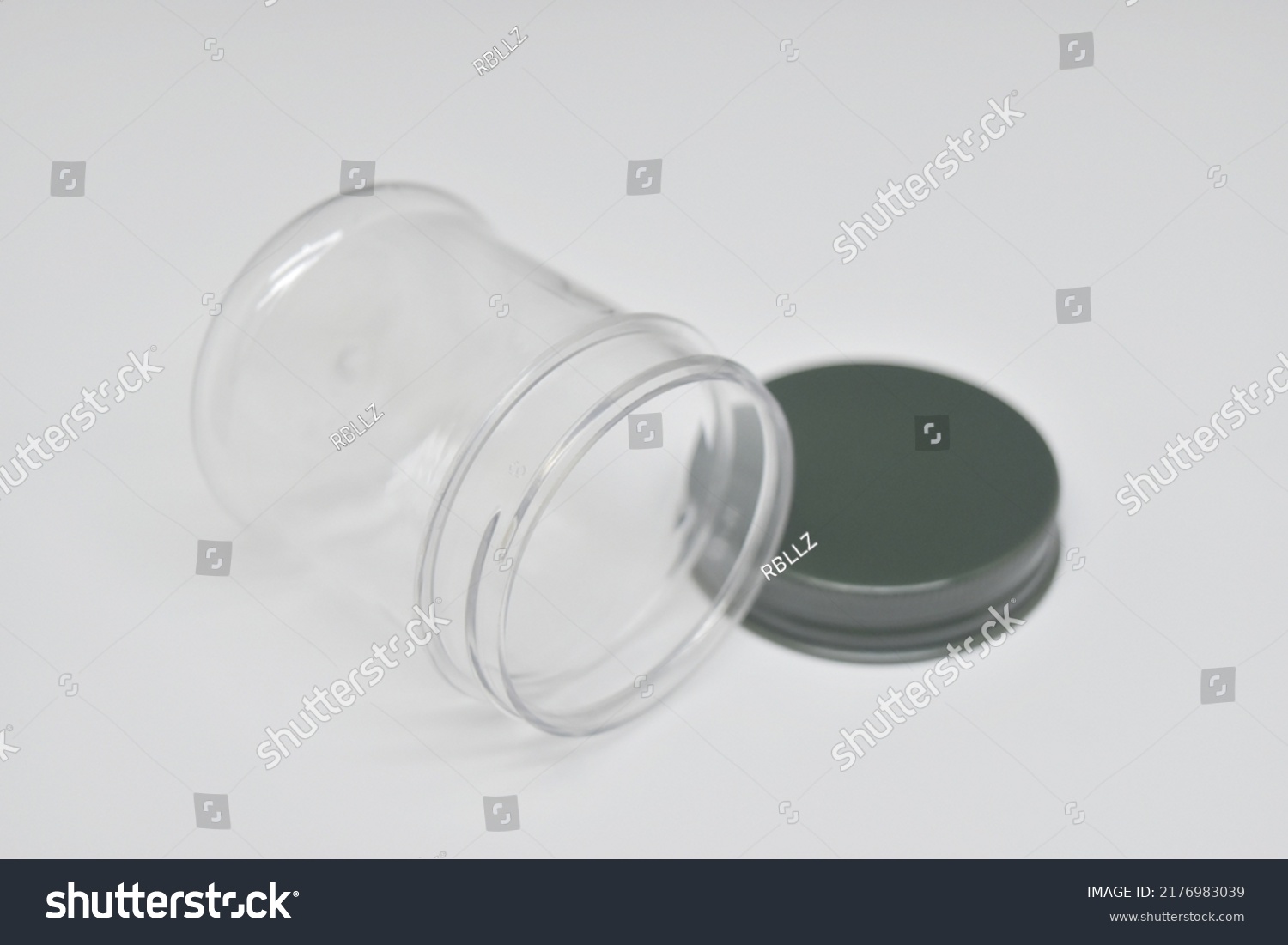 Transparent Round Plastic Jar Dark Metal Stock Photo 2176983039 ... Transparent Round Plastic Jar Dark Metal Stock Photo 2176983039 ...