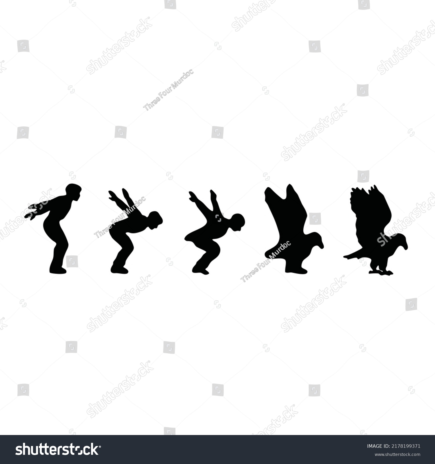 Eagle Evolution Tshirt Vector Design Stock Vector (Royalty Free ...